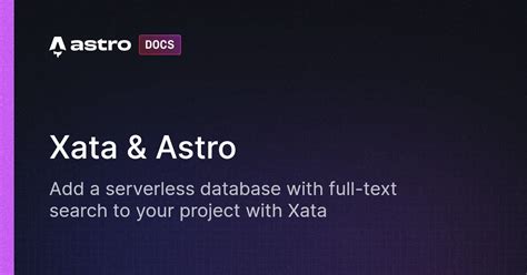 Xata Astro Astro Astro
