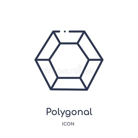 linear polygonal hexagonal icon from geometry outline collection thin