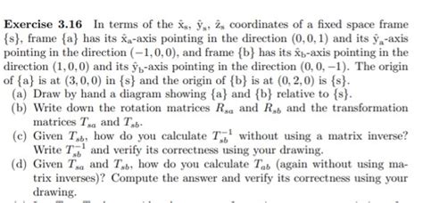 Solved Exercise In Terms Of The Xs S Coordinates Of Chegg