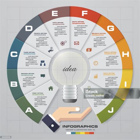 10 단계 생각 프레 젠 테이 션 데이터 샘플 텍스트에 대 한 여유 공간을 디자인 합니다 0명에 대한 스톡 벡터 아트 및 기타 이미지 0명 3차원 형태 개념 Istock