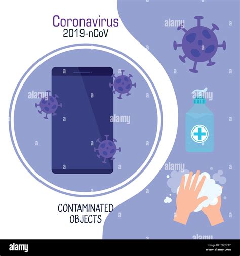Coronavirus 2019 Ncov Infographic With Contaminated Objects Campaign