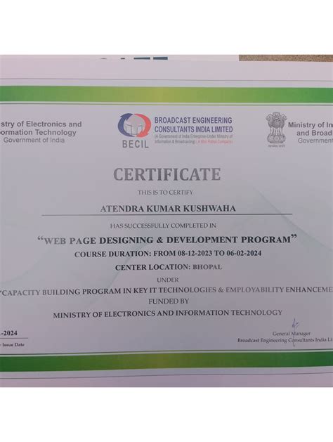 Atendra Kushwaha On Linkedin I Have Successfully Completed My 2 Month Internship From Broadcast