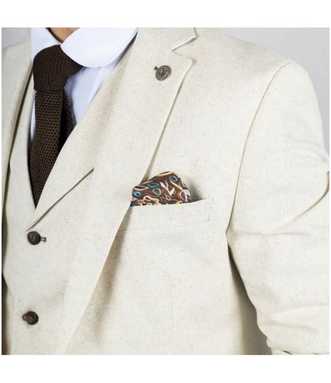 Tp 21 Mens Beige 3 Piece Linen Summer Wedding Suit Buy Online Happy