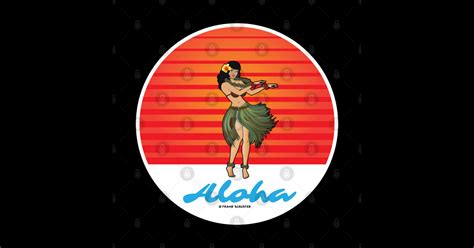 Hula Girl Dancing The Hula With Sunset Pau Hana Time Hula Girl