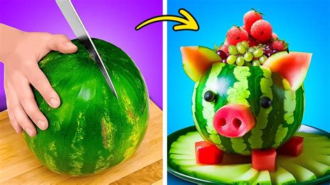 천재적인 해결책 🍉🥒 과일과 채소를 깎고 자르는 방법 Youtube