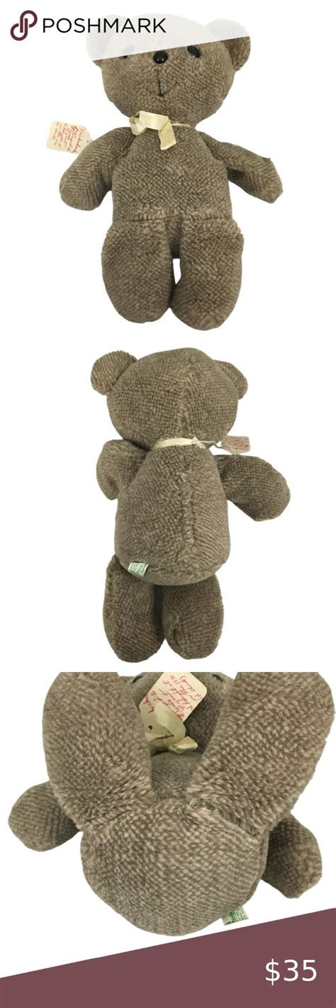 1970s Knickerbocker Animals Of Distinction Bear Plush Toy Bear Plush