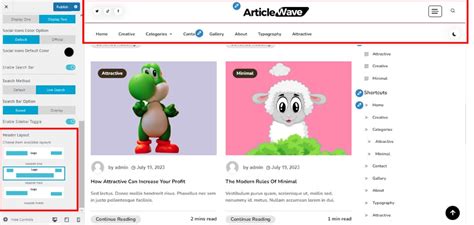 how to customize your header layouts article wave
