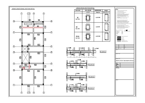 Beam Cross Section Detail Beam Longitudinal Section Detail Pdf