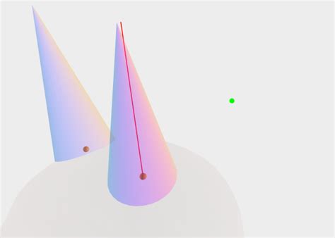 3d How To Make Cylinder Tangents To The Sphere Shape In Three Js Or With The Red Line Stack