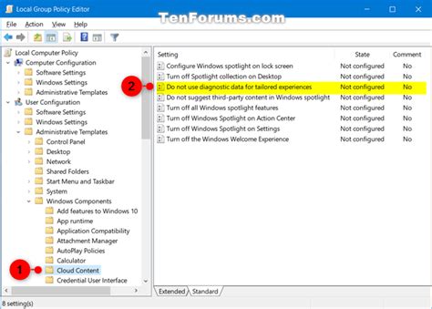 Turn On Or Off Tailored Experiences With Diagnostic Data In Windows 10
