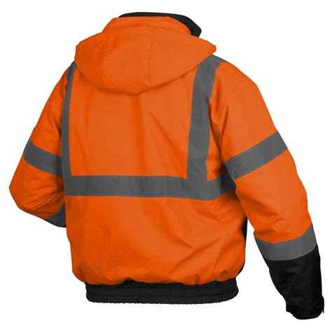 Pyramex® Hi Vis Waterproof Black Bottom Bomber Safety Jacket Removab