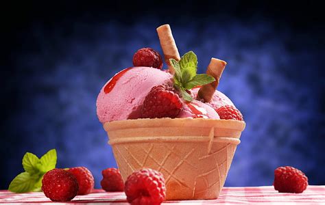Hd Wallpaper Fruit Ice Cream Food Sweets Food And Drink Healthy