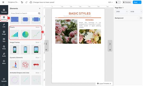 Add Charts Elements Fliphtml5