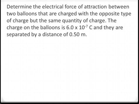 Electrostatic Force Of Attraction Between Two Charges