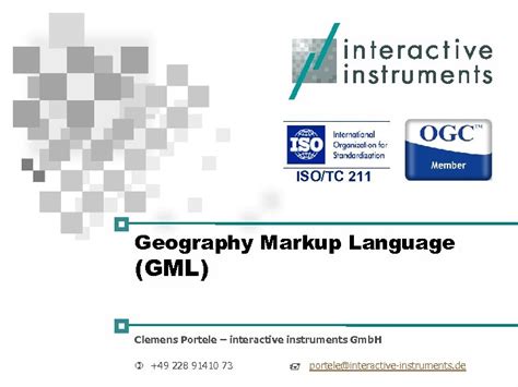 Iso Tc Geography Markup Language Gml Clemens Portele