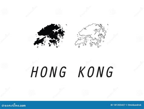 香港轮廓地图国家形状 向量例证 插画 包括有 国界的 区域 国家（地区） 查出 投反对票 方向 181355427
