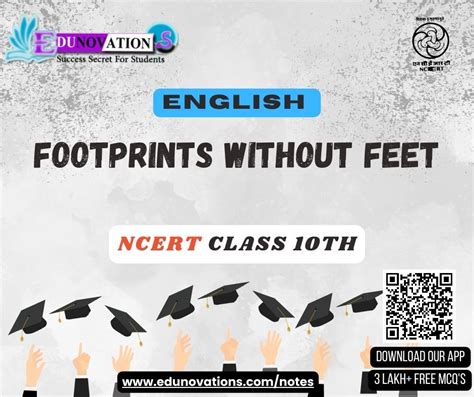 NCERT Class 10 English MCQ Footprints Without Feet MCQs Multiple