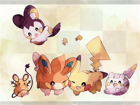 Hanabusaoekaki Dedenne Emolga Pawmi Pikachu Togedemaru Nintendo Pokemon Commentary