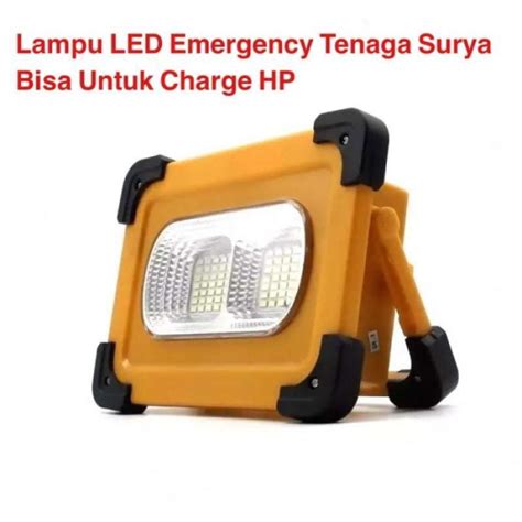 Promo Lampu Portable Emergency Solar Cell Watt W Lampu Sorot Watt Diskon Di