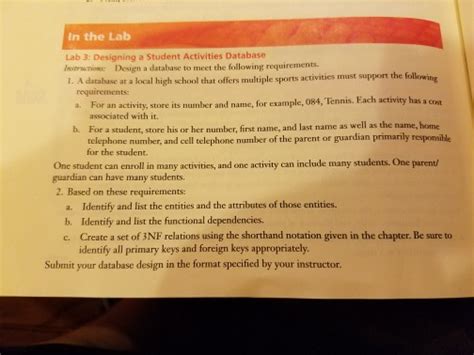 solved design a database to meet the following requirements