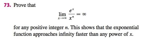 Solved 73 Prove That E X For Any Positive Integer N This