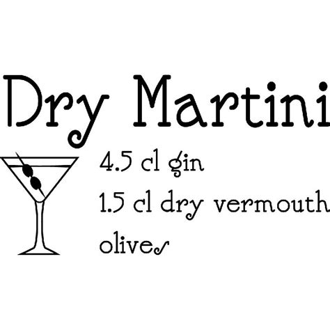 Sticker Déco Cocktail Dry Martini