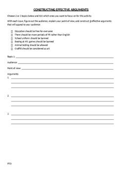 Constructing Effective Arguments For Persuasive Writing By Rachelle Smith