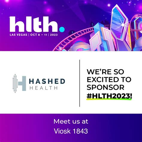 Hashed Health On Linkedin Hlth2023 Hlthconference