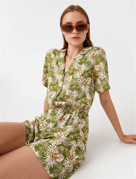 Yeşil Kadın Tulum 1yak48098pw Koton