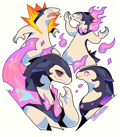 Typhlosion And Hisuian Typhlosion Pokemon Drawn By Jellychuz Danbooru