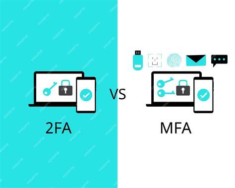Premium Vector Two Factor Authentication Or 2fa Compare With Multi Factor Authentication Of Mfa