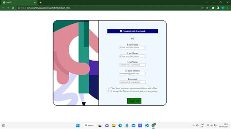 Signup Page Design Devpost