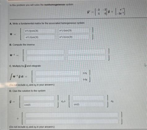 solved in this problem you will solve the nonhomogeneous