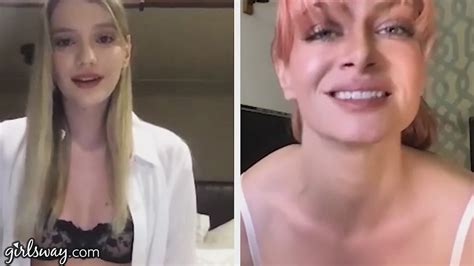 Girlsway Kenna James And Her Boss Masturbate Remotely During The