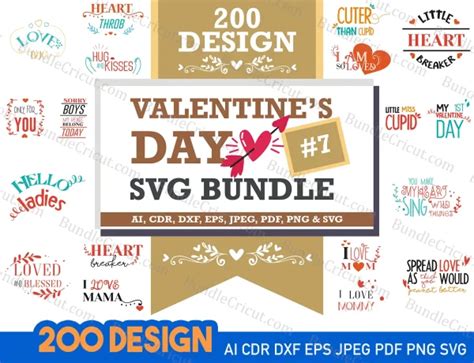 Mega Bundle Valentine S Day Valentines Day Svg Designs Bundle Cricut