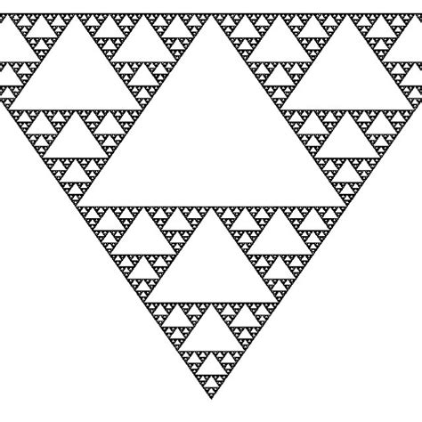 the classical fractal sierpinski triangle generated by an iterated