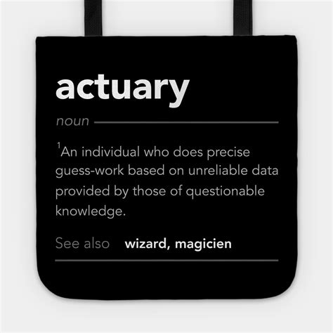 Funny Actuary T Tote Bag Cool Actuary Art Design