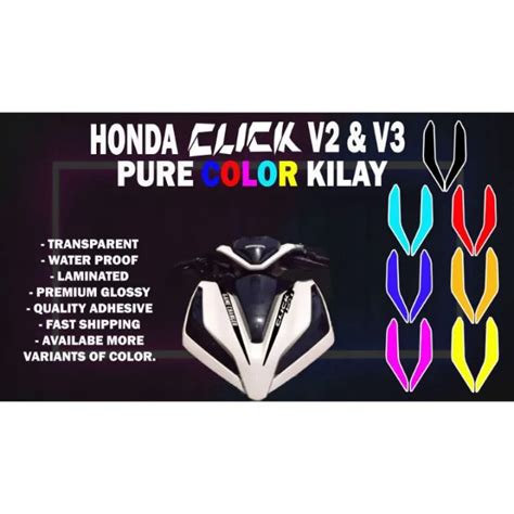 HONDA CLICK Pure Color Kilay Tint Fit For Click Version 2 And 3 Lazada PH