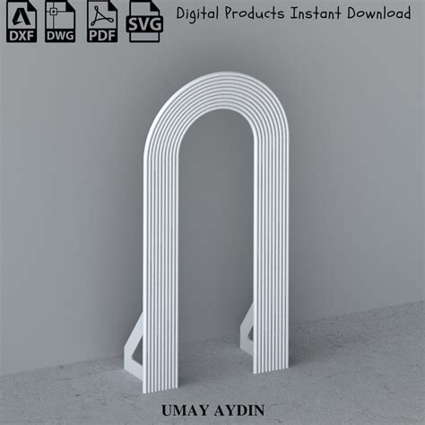 Wedding Ripple Arch Cnc Backdrop Rainbow Dxf Template Digital Product
