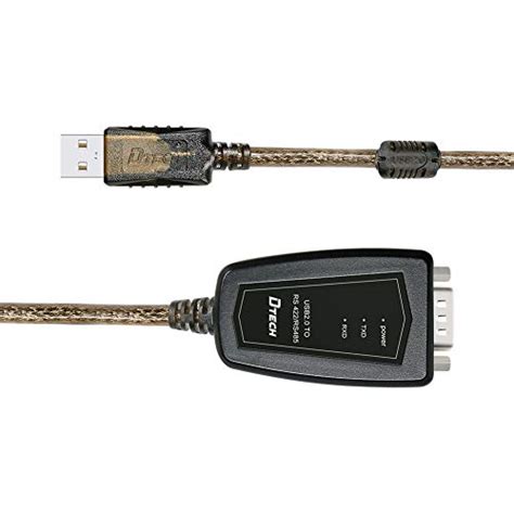 DTECH USB To RS Adapter RS Cable Serial Port With CP Chip Terminal Board LED Lights