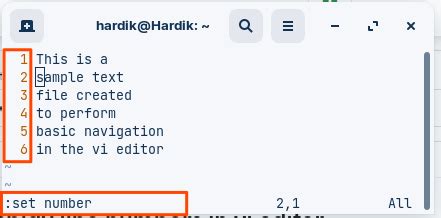 How To Display Line Number In Vim Editor In Linux Geeksforgeeks