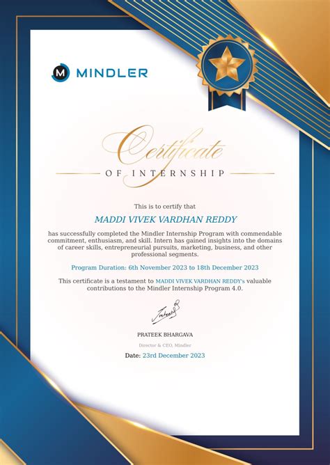 Maddi Vivek Vardhan Reddy On Linkedin Mindler Internshipsuccess