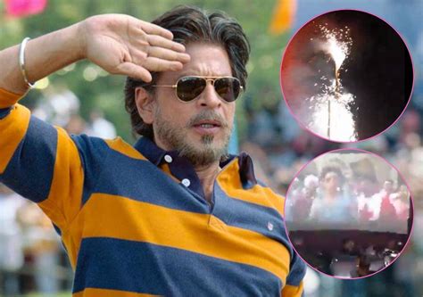 Dunki Star Shah Rukh Khan Fans Burst Crackers Outside Cinema Halls