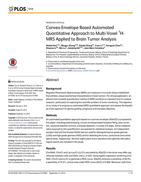 Pdf Convex Envelope Based Automated Quantitative Approach To Multi