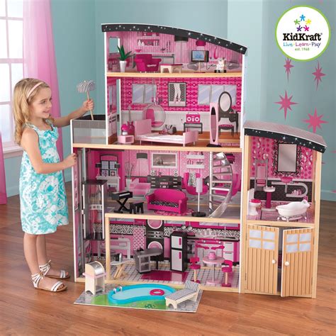 Barbie Doll House Girls Dollhouse Wooden Furniture Miniature Accessories Toys Ebay