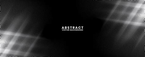 Premium Vector 3d Black White Techno Abstract Background Overlap