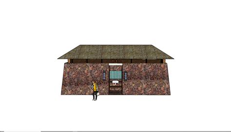 中式日式茅草屋卫生间su模型其他住宅土木在线
