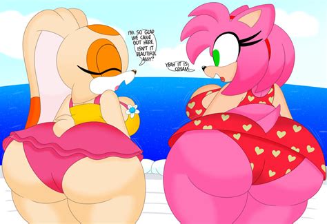 Rule 34 2girls 3barts Aged Up Amy Rose Anthro Ass Big Ass Bikini