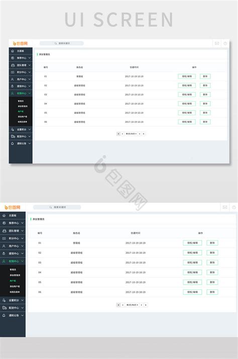用户管理界面 用户管理界面设计图片 包图网