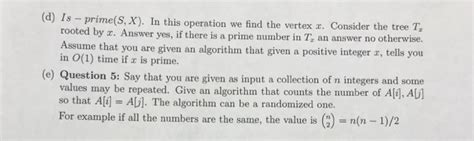 Solved 4 Question 4 Give A Data Structure That Has Keys